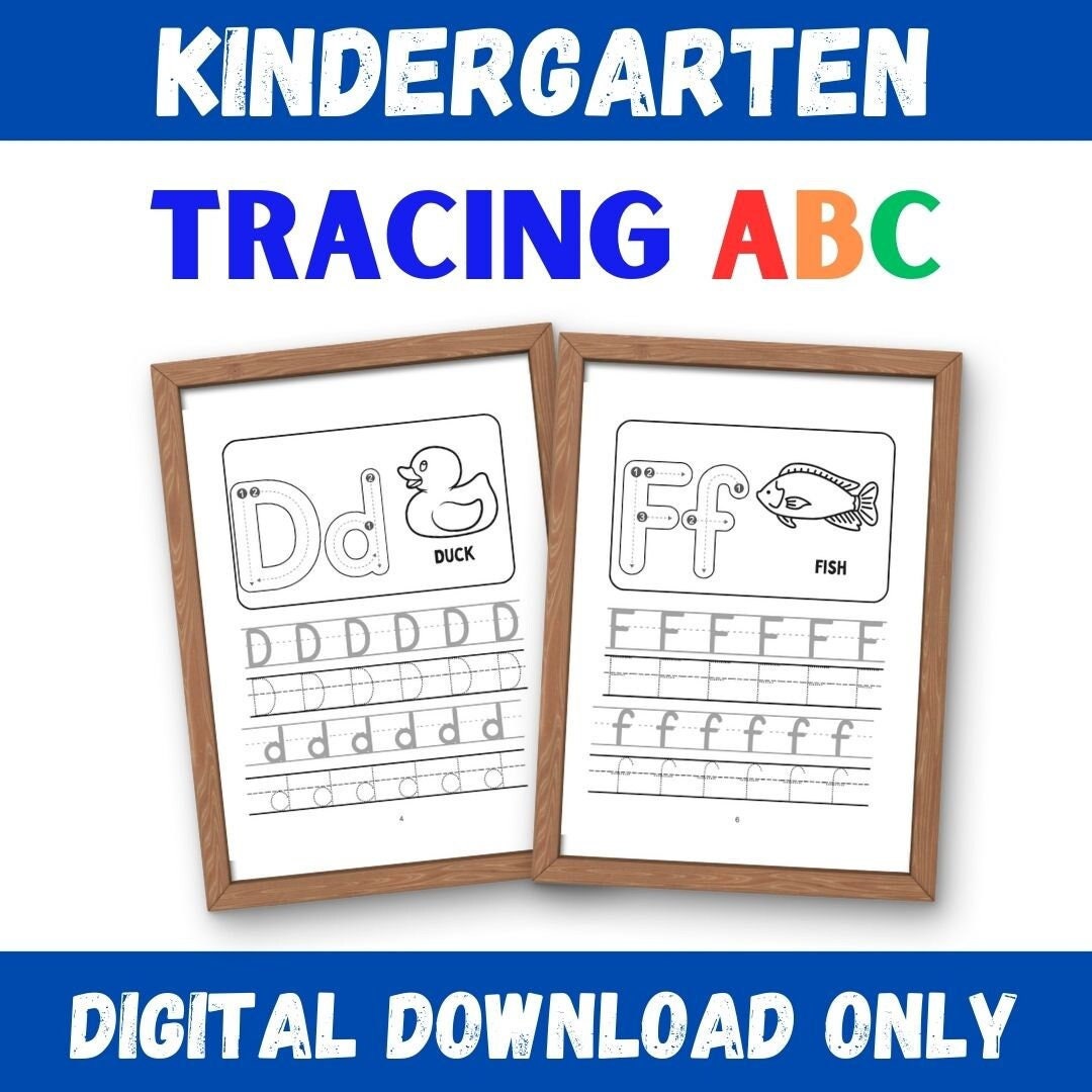 Printable 26 Alphabet Tracing Worksheets, ABC - Etsy