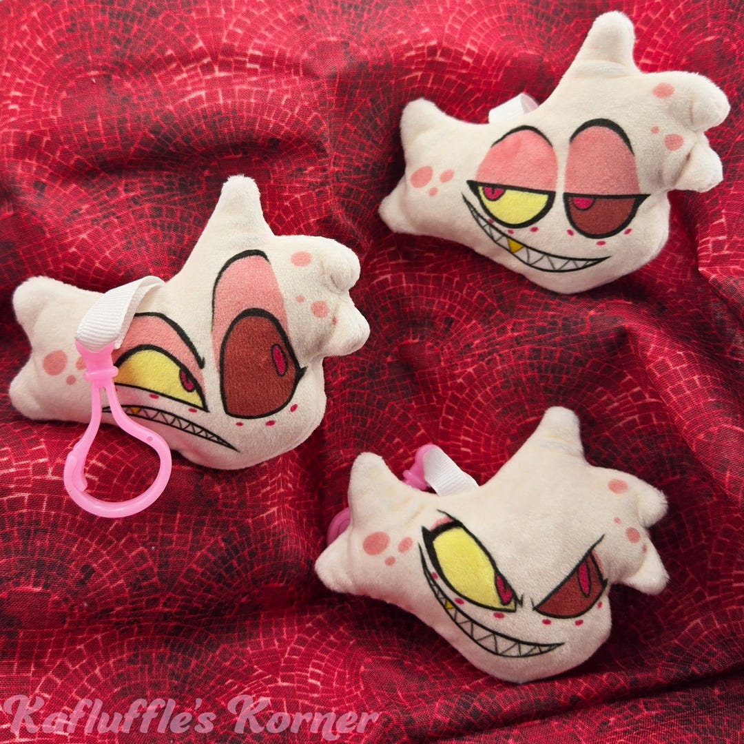 Angel Dust Expressions Hazbin Hotel Plush Keychain - Etsy