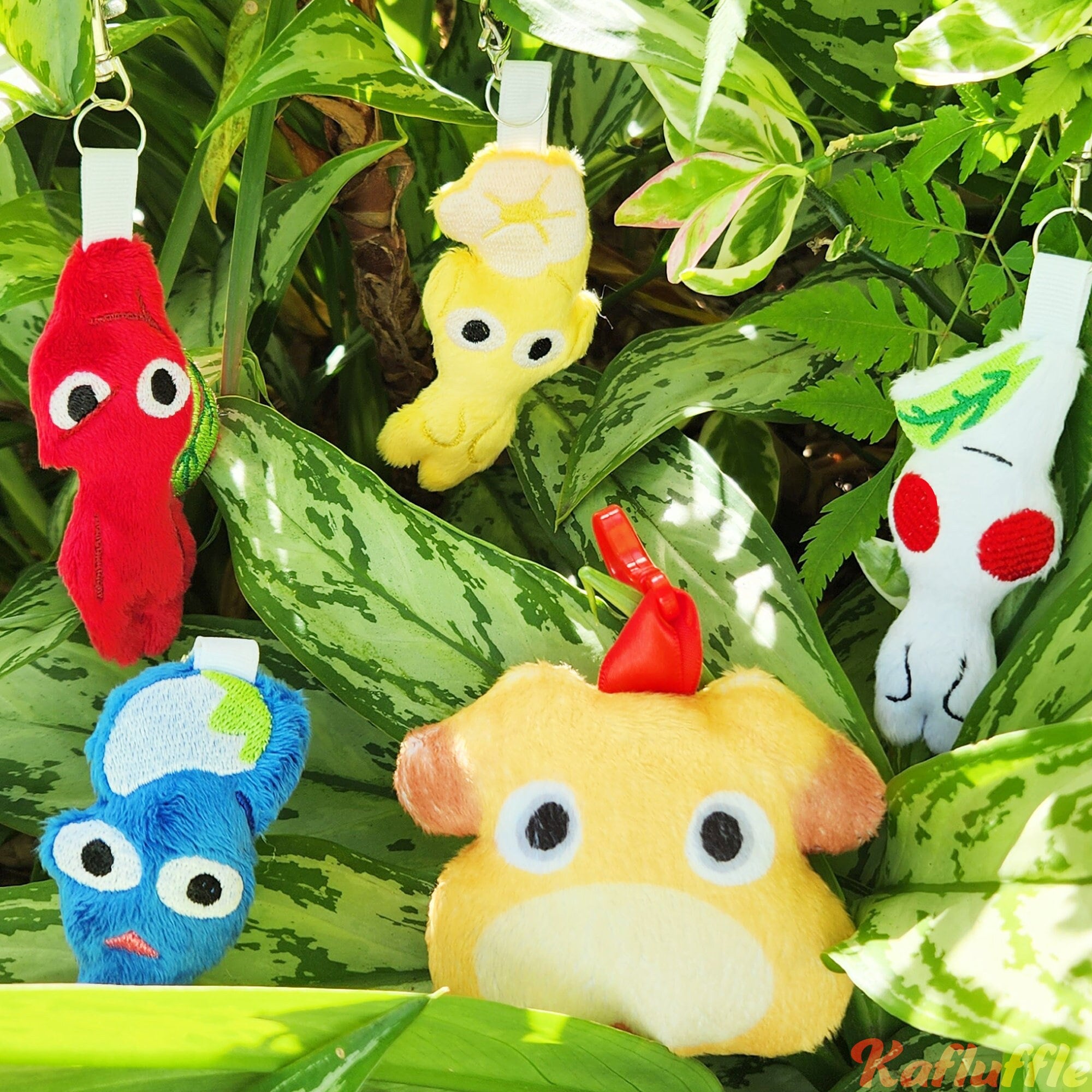 Pikmin Minky Plush Keychain Clips Oatchi Red Blue Yellow White - Etsy