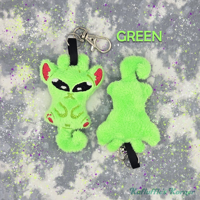 Alien Cat Glorp Plush Keychain - Etsy