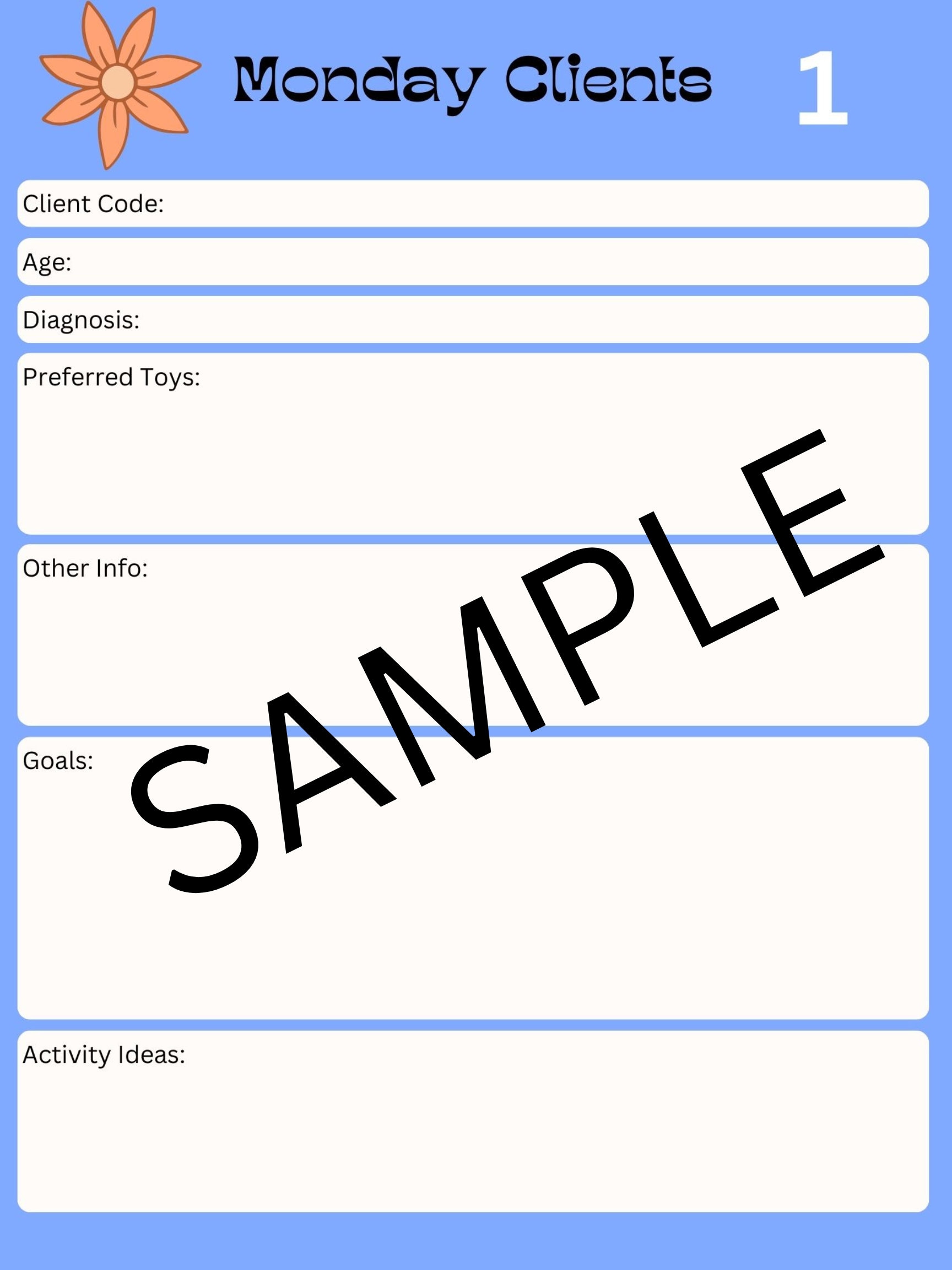 Occupational Therapy Fieldwork Organizer (pediatrics) - Etsy