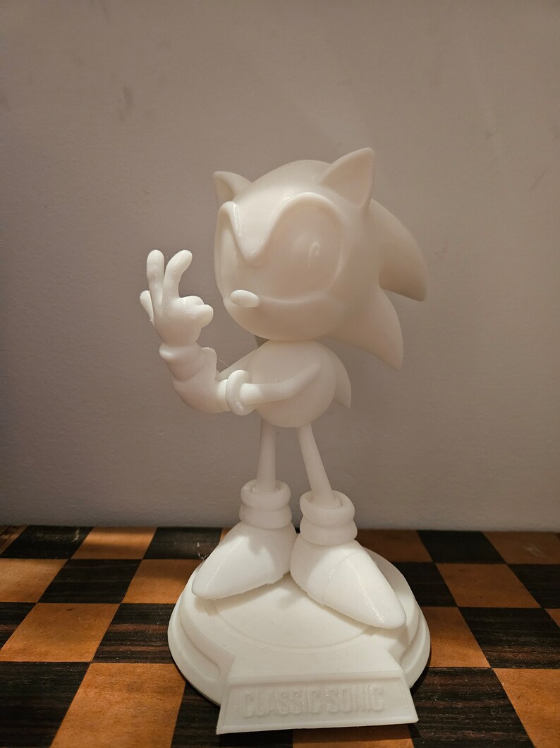 Classic Sonic Statue With Personalization Potential - Etsy