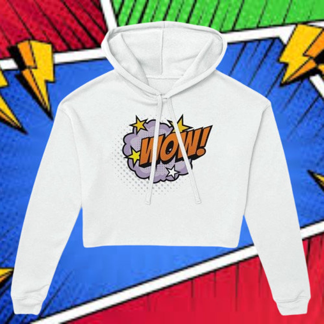 Empower Your Style: Wow-factor Manga-inspired Cropped Hoodie - Etsy