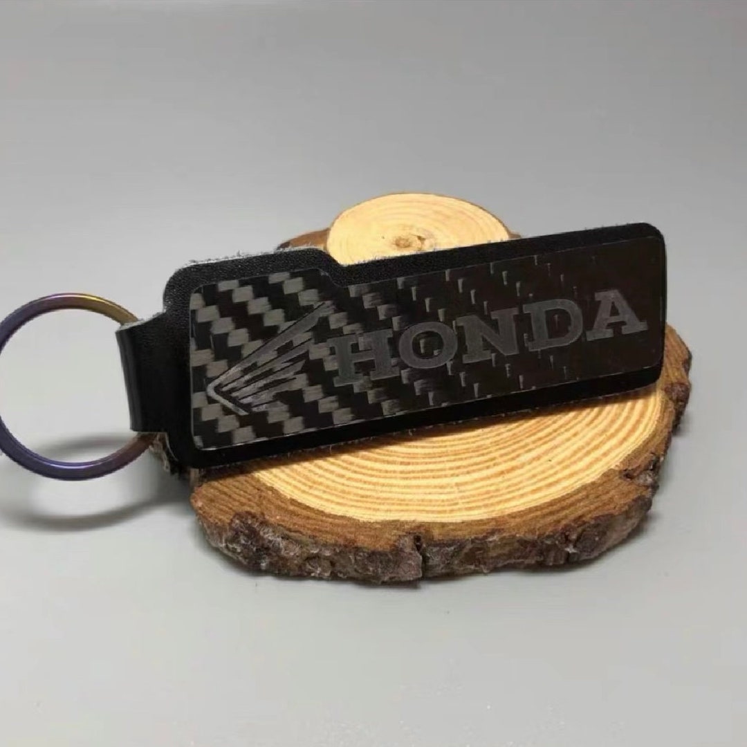 Carbon Fiber Keytag With Leather for Honda CBR CBRR Fireblade With ...