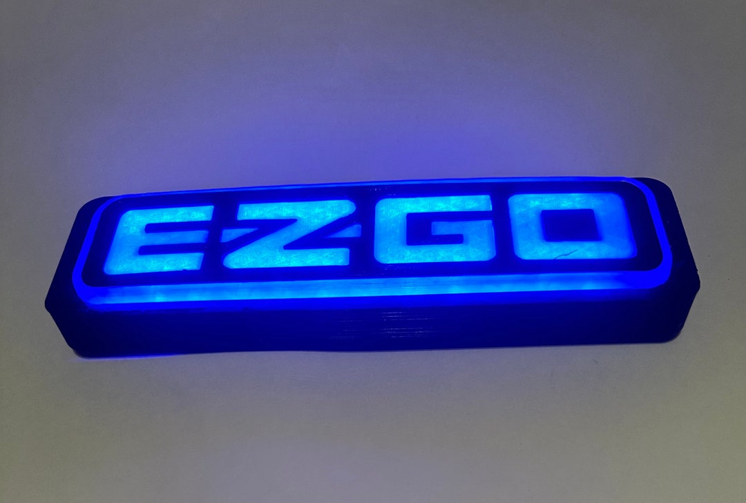 EZGO Golf Cart TXT, RXV Blue Led Emblem, Logo, Nameplate, Sticker - Etsy