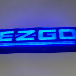 EZGO Golf Cart TXT, RXV Blue Led Emblem, Logo, Nameplate, Sticker - Etsy