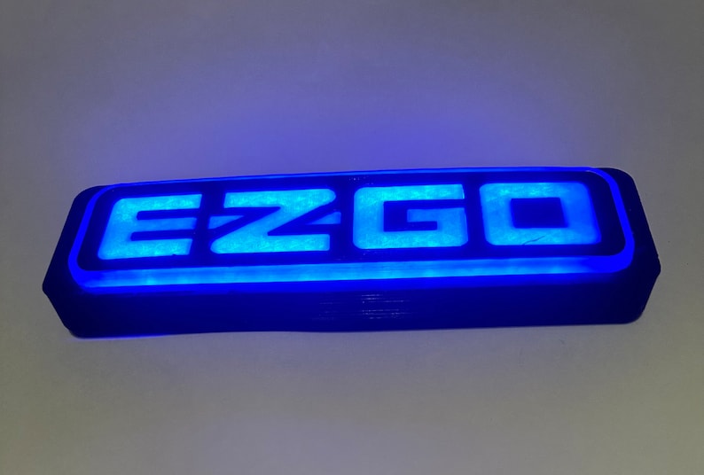 EZGO Golf Cart TXT, RXV Blue Led Emblem, Logo, Nameplate, Sticker - Etsy