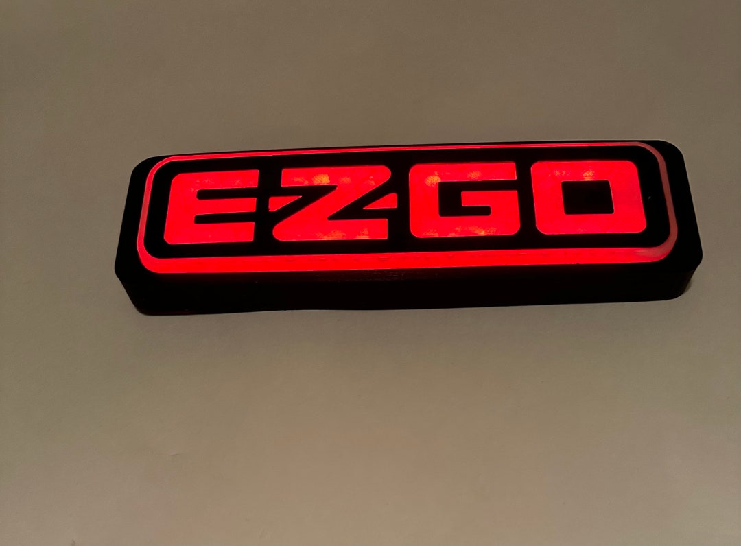 EZGO Golf Cart TXT, RXV Red Led Emblem, Logo, Nameplate, Sticker - Etsy