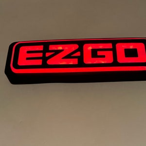 EZGO Golf Cart TXT, RXV Red Led Emblem, Logo, Nameplate, Sticker - Etsy