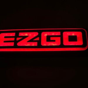 EZGO Golf Cart TXT, RXV Red Led Emblem, Logo, Nameplate, Sticker - Etsy