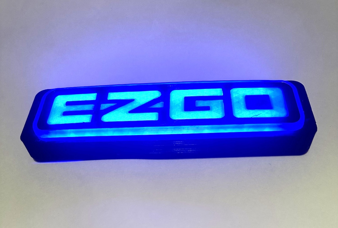 EZGO Golf Cart TXT, RXV Blue Led Emblem, Logo, Nameplate, Sticker - Etsy