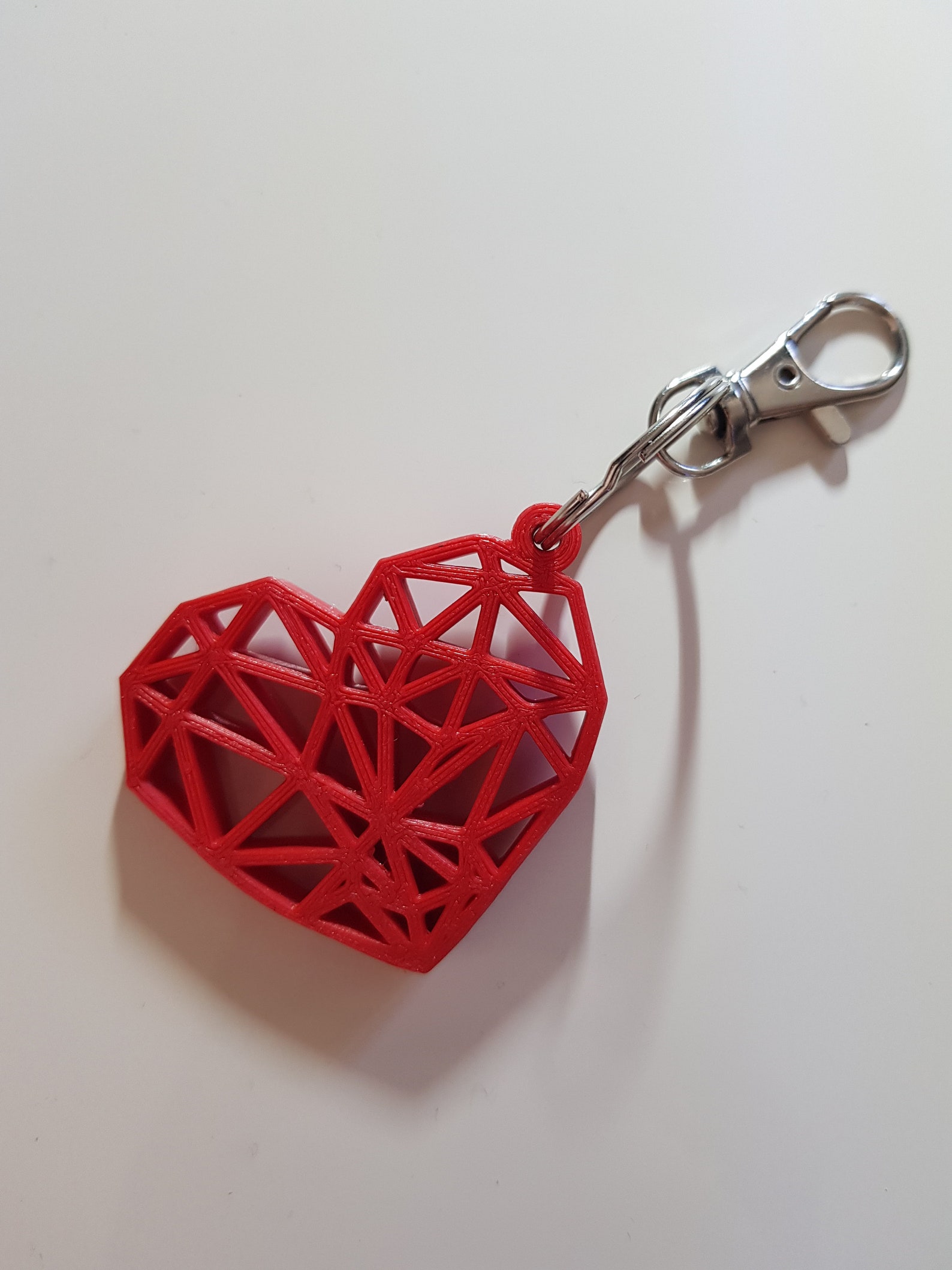 Heart-shaped Keychain, Valentine's Day Gift Idea, 3D Printed in PLA - Etsy