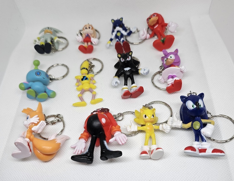 Sonic the Hedgehog Keychain, Gift Idea - Etsy