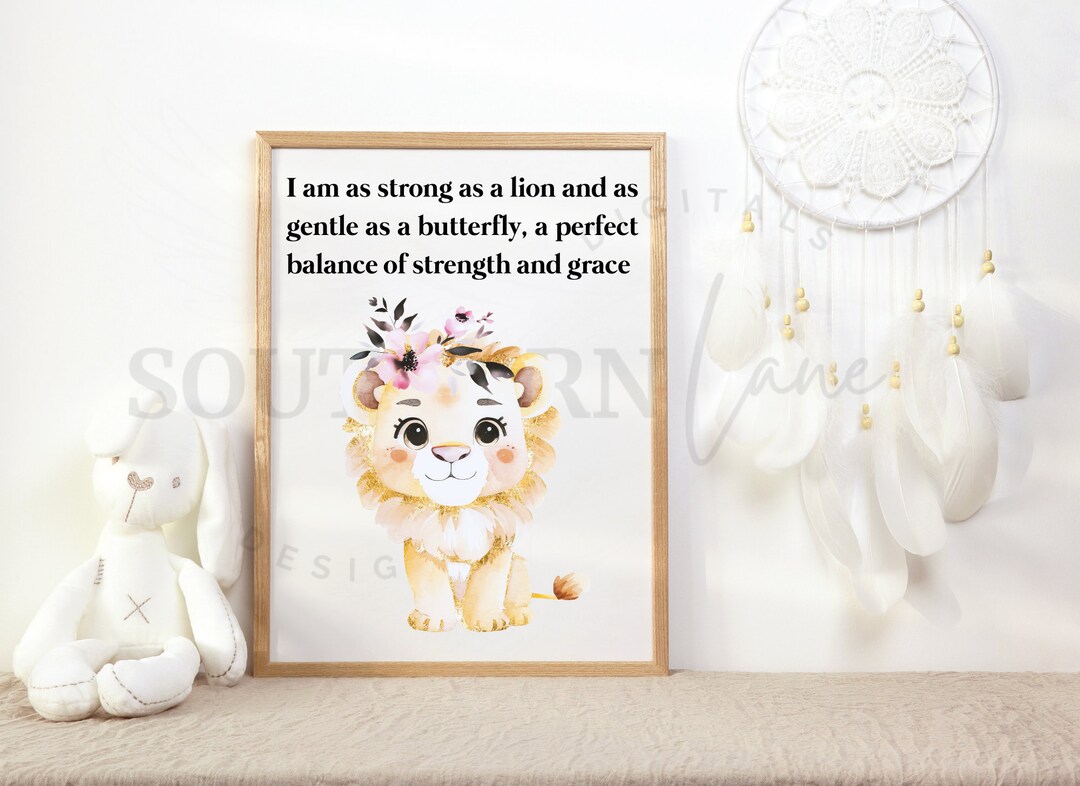 Safari Nursery PNG, Nursery Wall Art, Baby Girl, Baby Animal Prints for ...