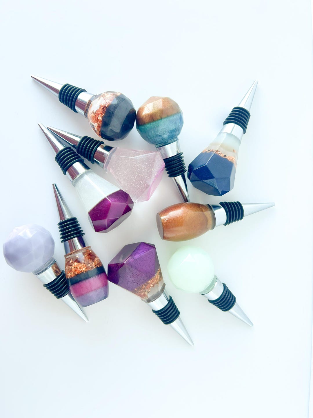 Handmade Bottle Stoppers | Epoxy Resin | Custom Designs | Wine Stoppers ...