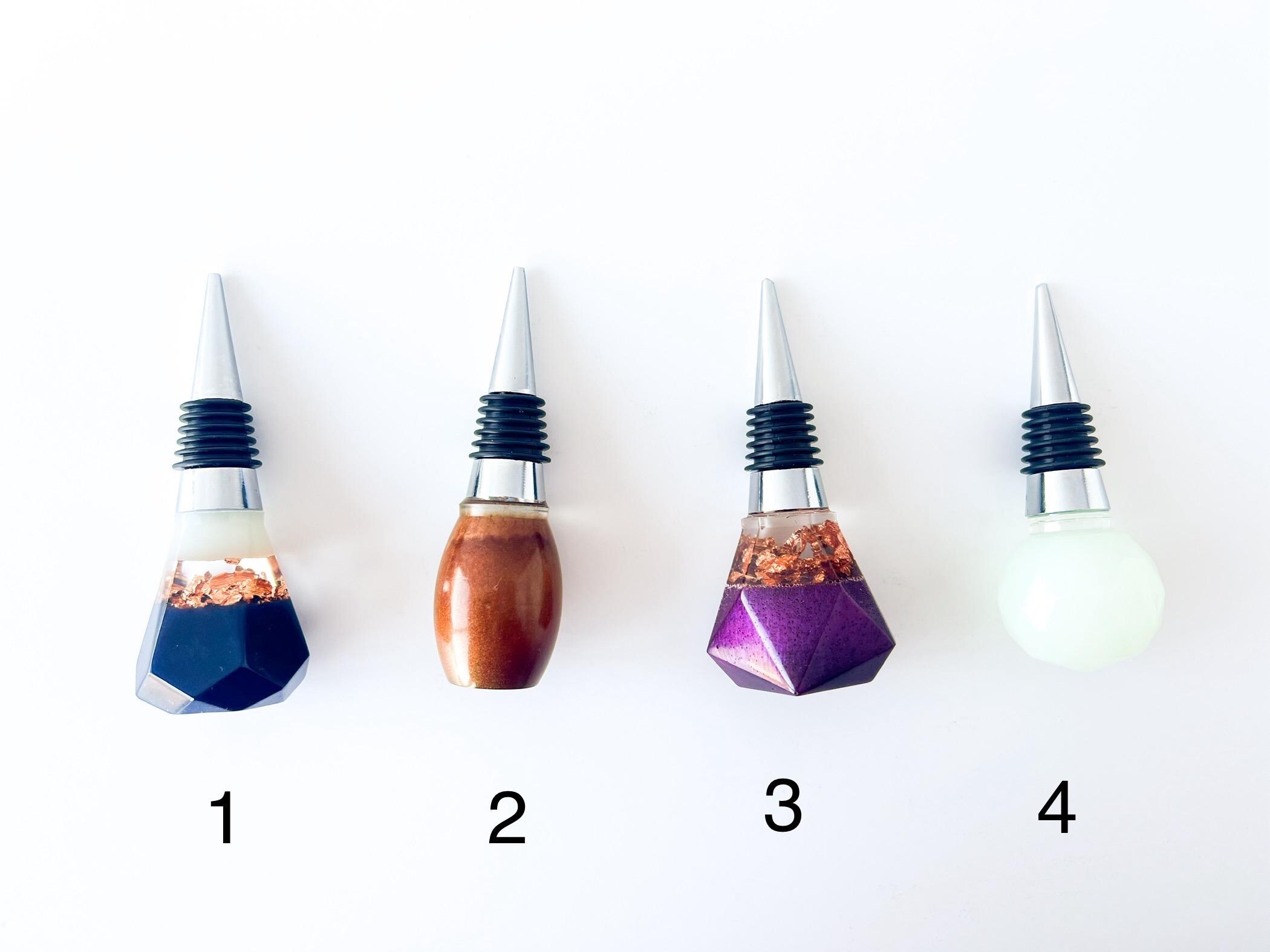 Handmade Bottle Stoppers | Epoxy Resin | Custom Designs | Wine Stoppers ...