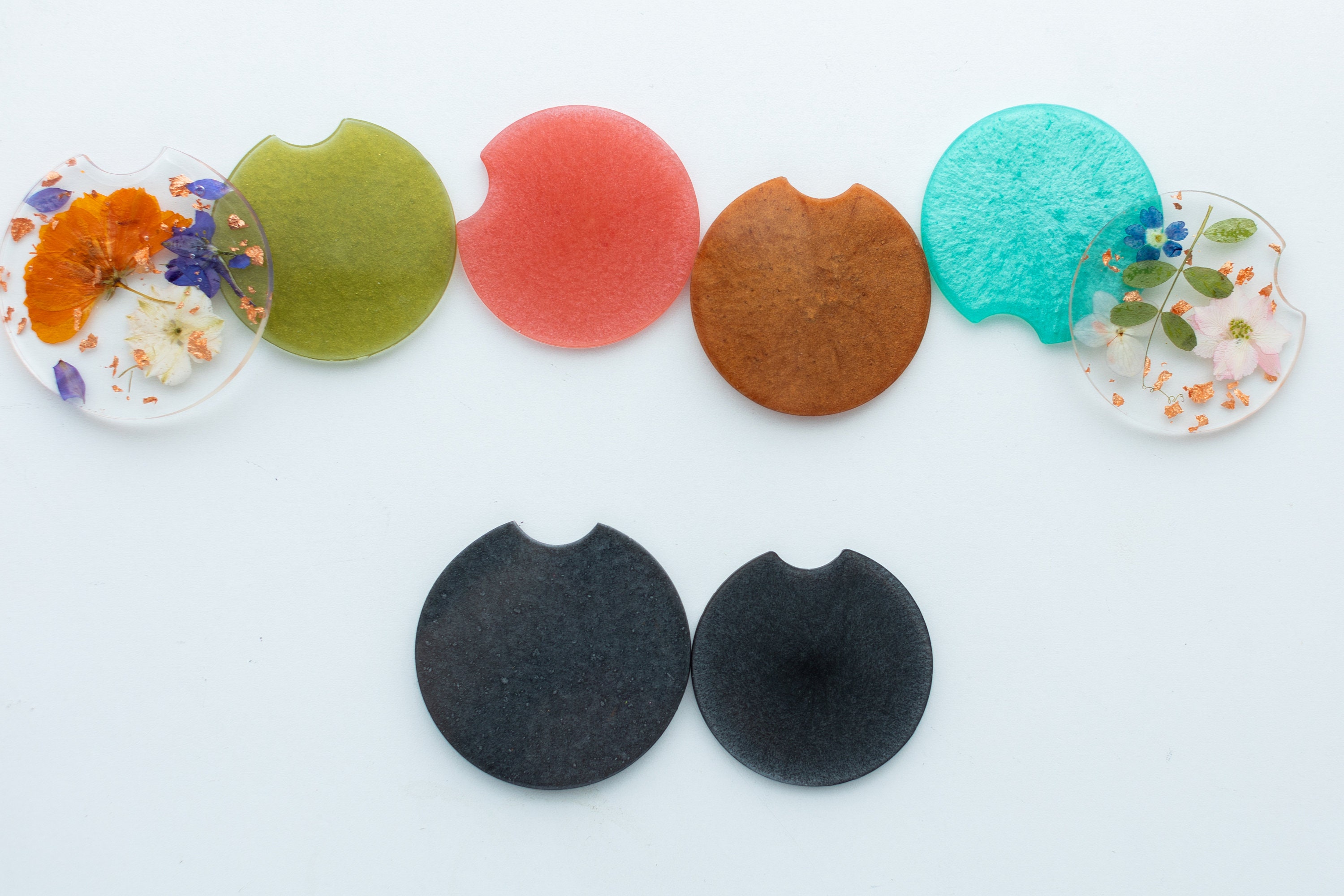 Epoxy Resin Car Coasters | Car Coasters | Handmade | Customizable ...