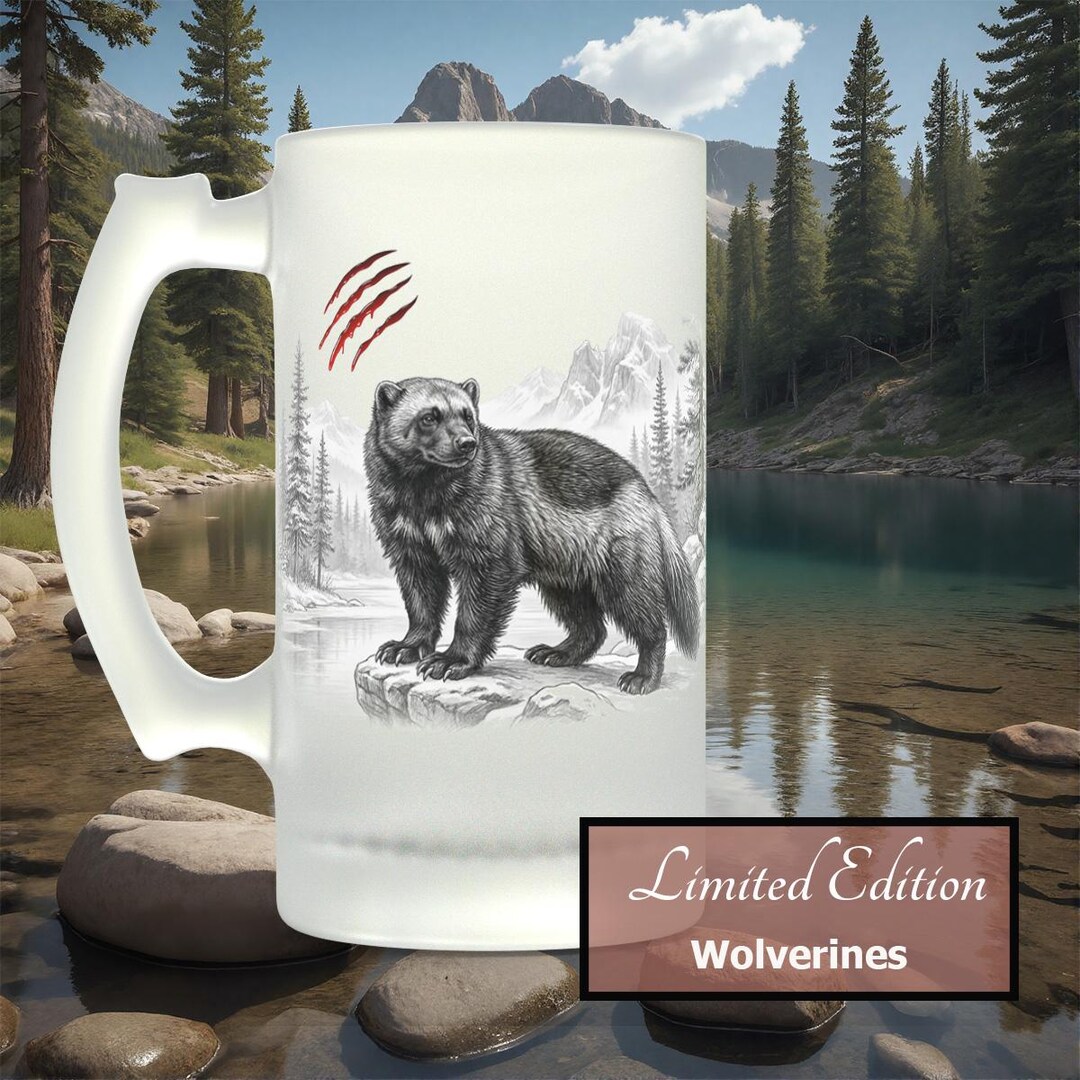 Wolverine Frosted Beer Stein - Personalized Limited Edition Frosted ...