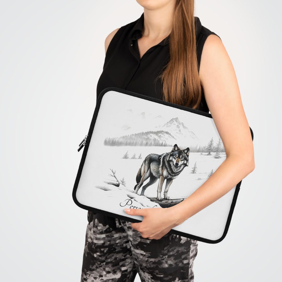 Personalized - Wolf - Laptop Sleeve - 5 Sizes - Etsy