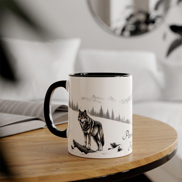 Wolf Coffee Mug - Etsy