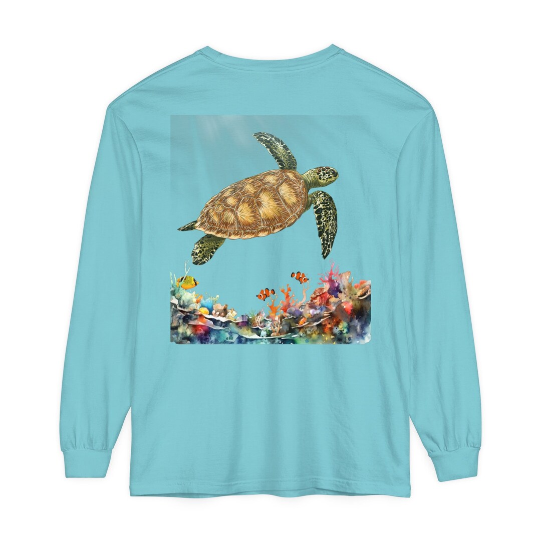 Life’s A Reef, Sea Turtle and Coral Reef T Shirt, Ocean Life Long ...