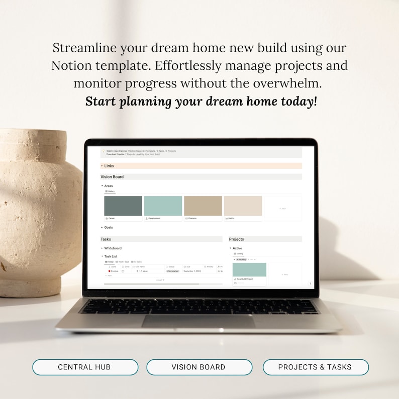 The Ultimate New Build Project Tracker, Digital Notion Dashboard ...