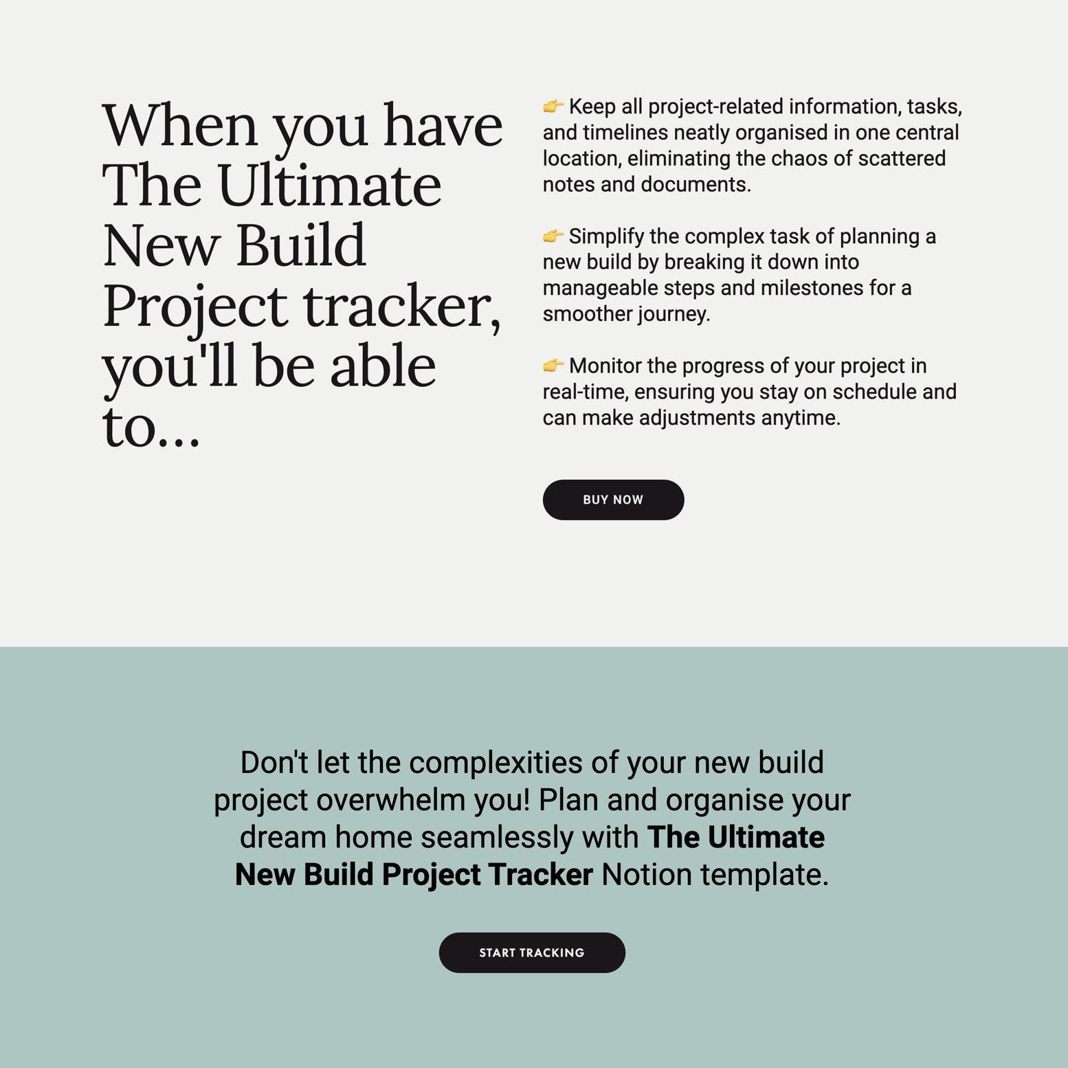 The Ultimate New Build Project Tracker, Digital Notion Dashboard ...