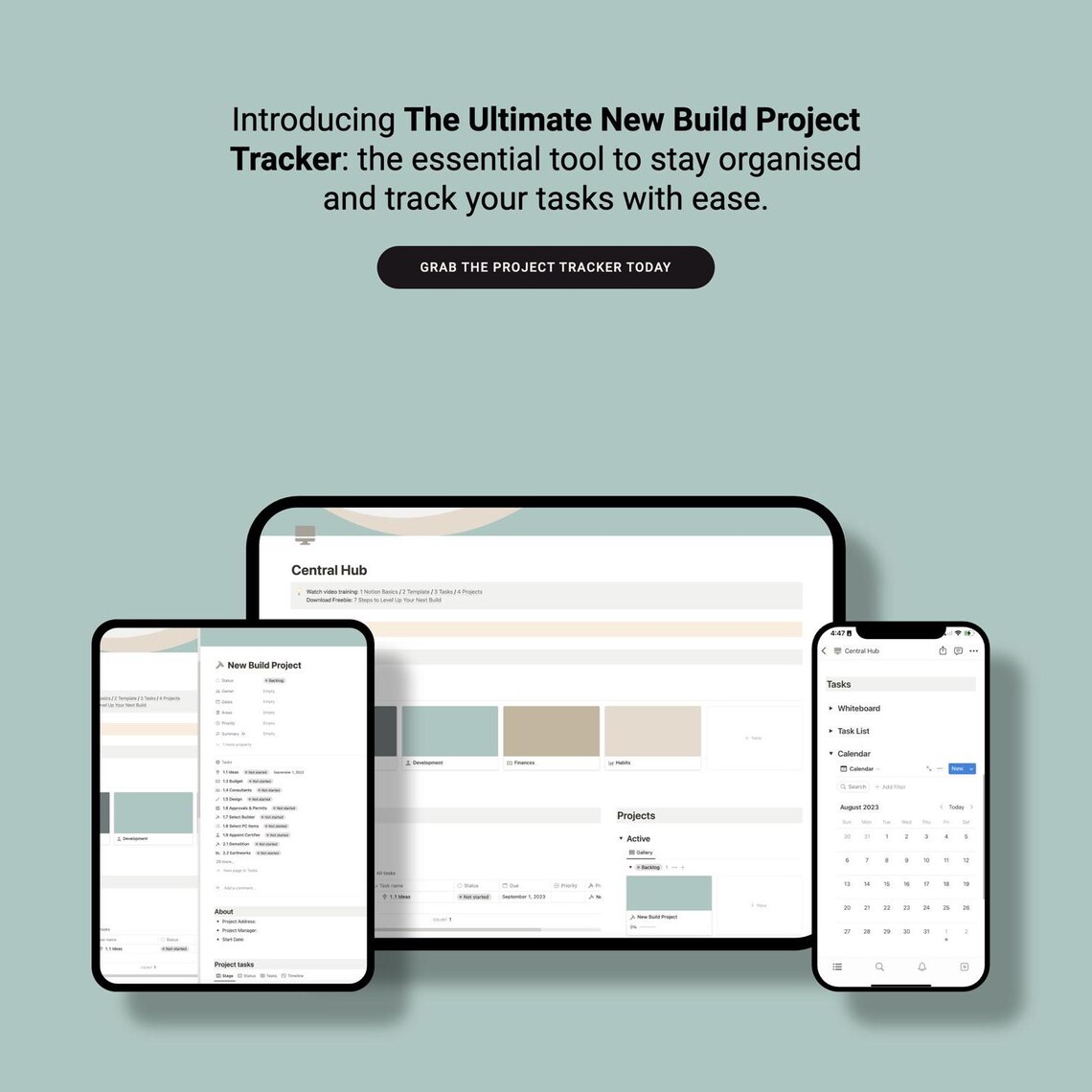 The Ultimate New Build Project Tracker, Digital Notion Dashboard ...