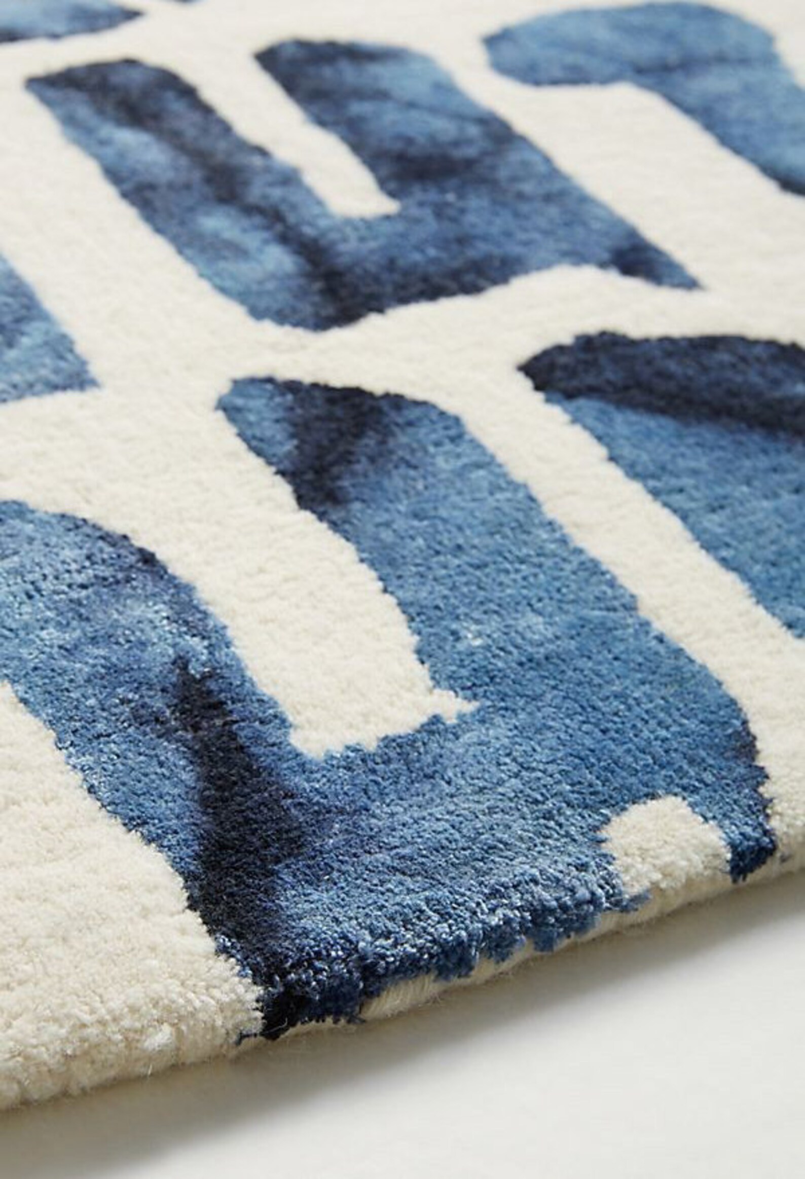 Blue Dip Dying Space Rug Viscose & Wool Living Room, Kitchen ,bedroom ...