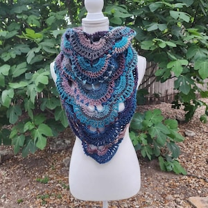 Crocheted Variegated Virus Shawl - Etsy