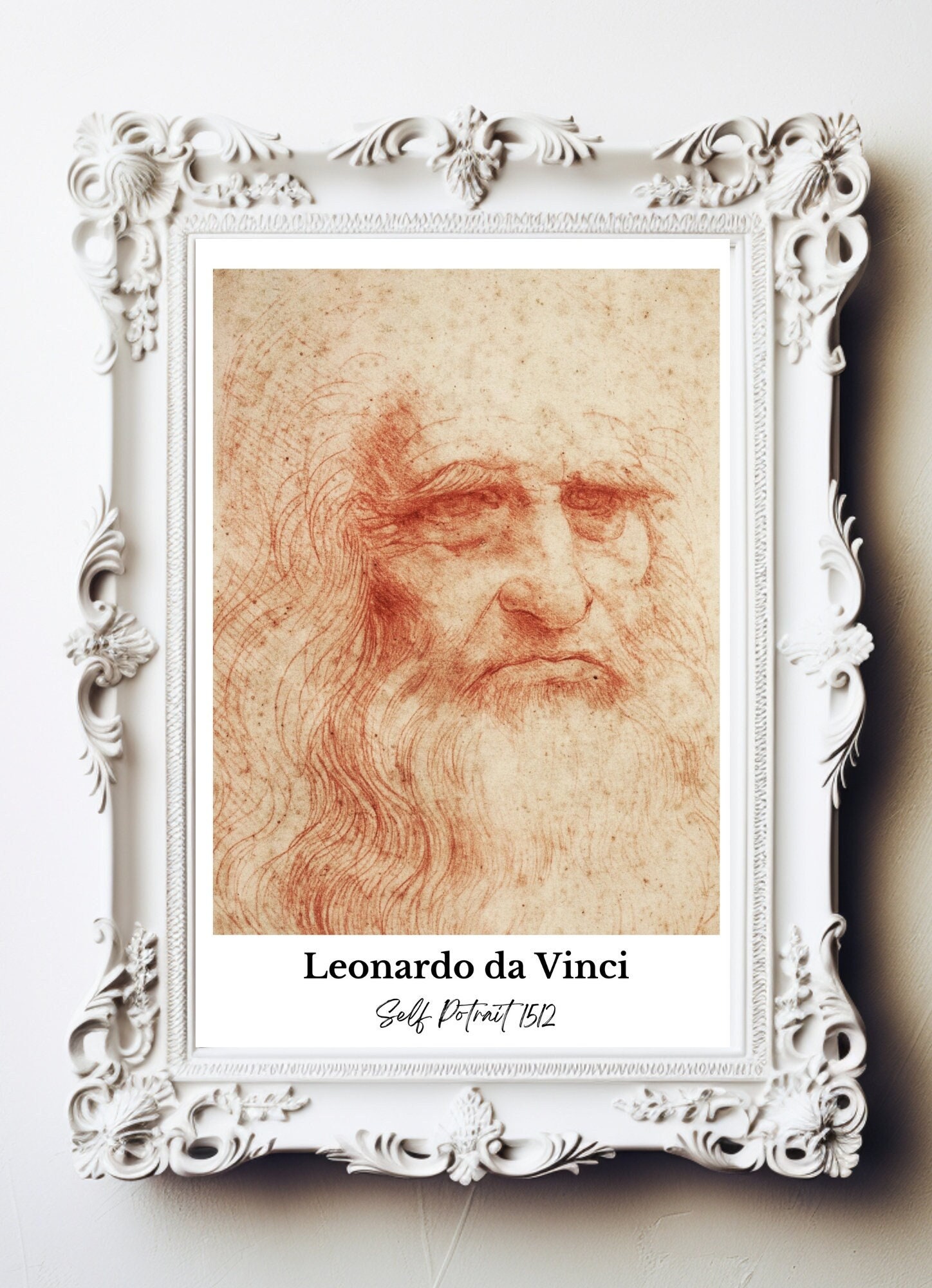 High-quality Leonardo Da Vinci Self-portrait Digital Print ...