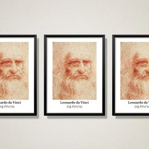 High-quality Leonardo Da Vinci Self-portrait Digital Print ...