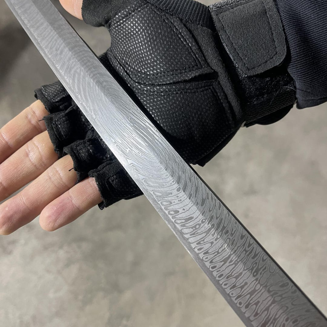 Handmade Katana Original Design Unique Damascus Steel Patterned Sword ...