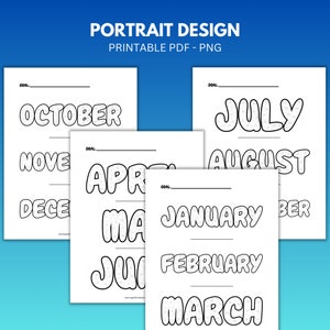 Monthly Habit Tracker | Names of the Month Coloring Printable, Habit ...