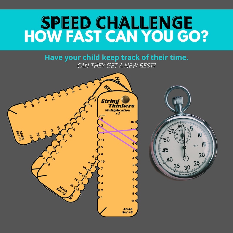 Multiplication Facts: String Thinkers Math Wrap Set #3, Self-correcting ...