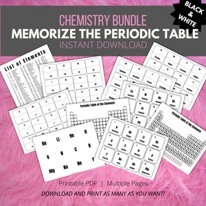 Memorize the Periodic Table Chemistry Bundle for High School / College ...