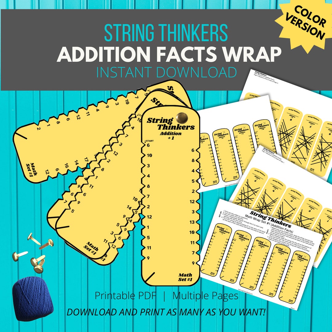Addition Facts: String Thinkers Math Wrap Set #1, Self-correcting ...