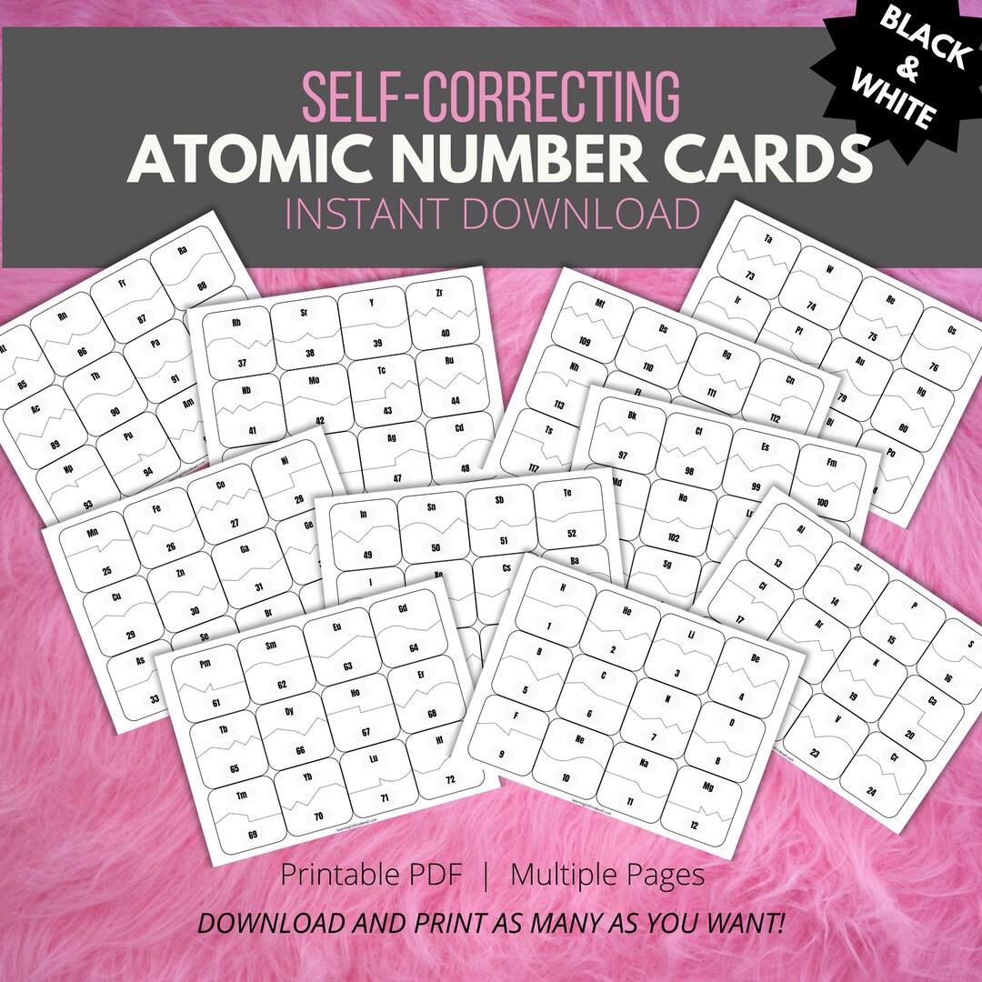 Elements of the Periodic Table Self-correcting Cards to Learn Symbols ...