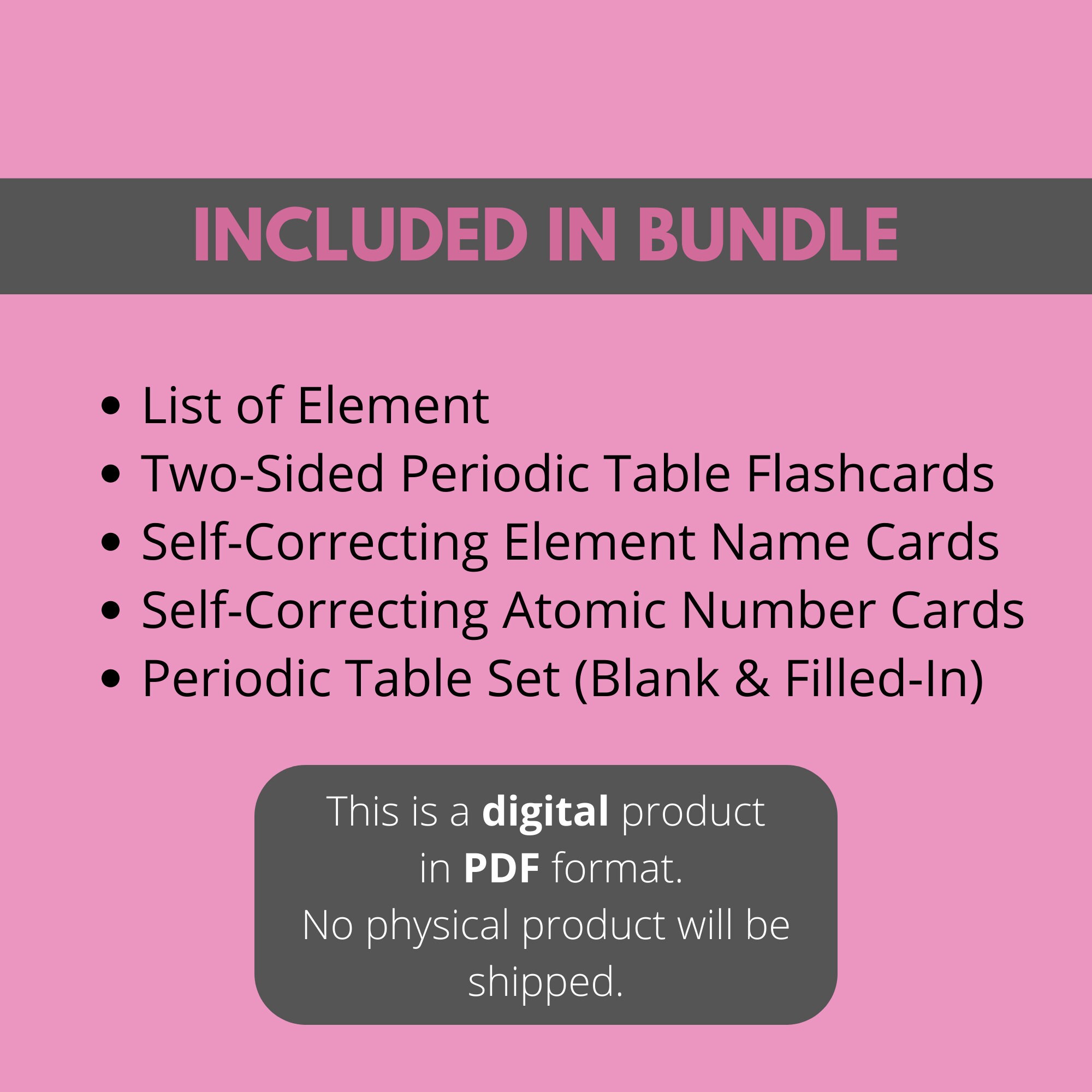 Memorize the Periodic Table Chemistry Bundle for High School / College ...