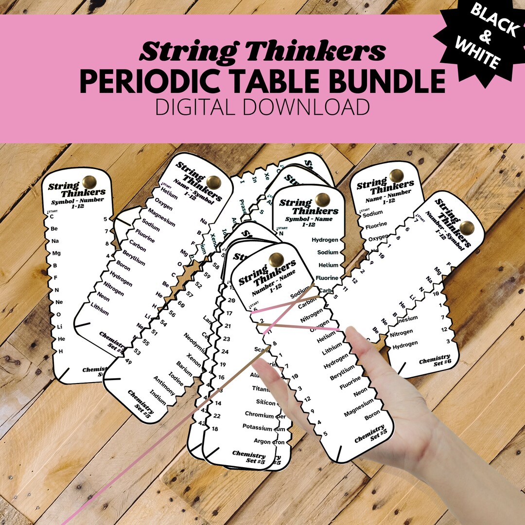 Periodic Table Bundle: String Thinkers Chemistry Wraps, Self-correcting ...