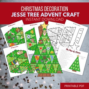 Jesse Tree Advent Decoration, Printable Christmas Devotional Activity ...