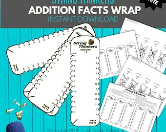 Math Facts: String Thinkers Math Wrap Bundle, Self-correcting Flashcard ...