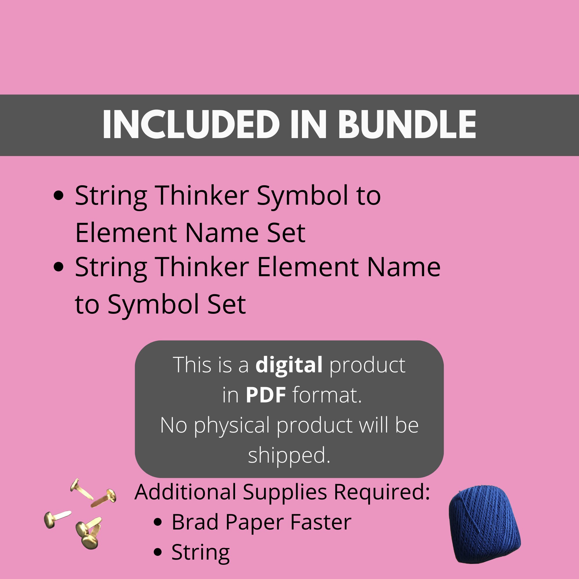 Periodic Table Element Names: String Thinkers Chemistry Wraps, Self ...