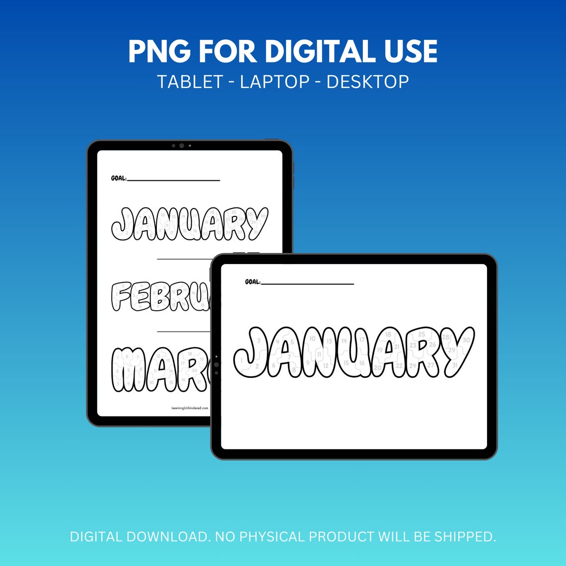 Monthly Habit Tracker Names of the Month Coloring Printable, Habit ...