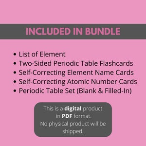 Memorize the Periodic Table Chemistry Bundle for High School / College ...
