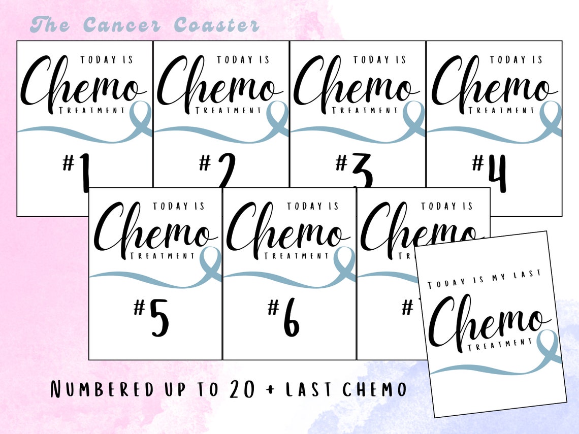 Printable Chemo Countdown Signs | Last Day of Chemo Sign | Print at ...