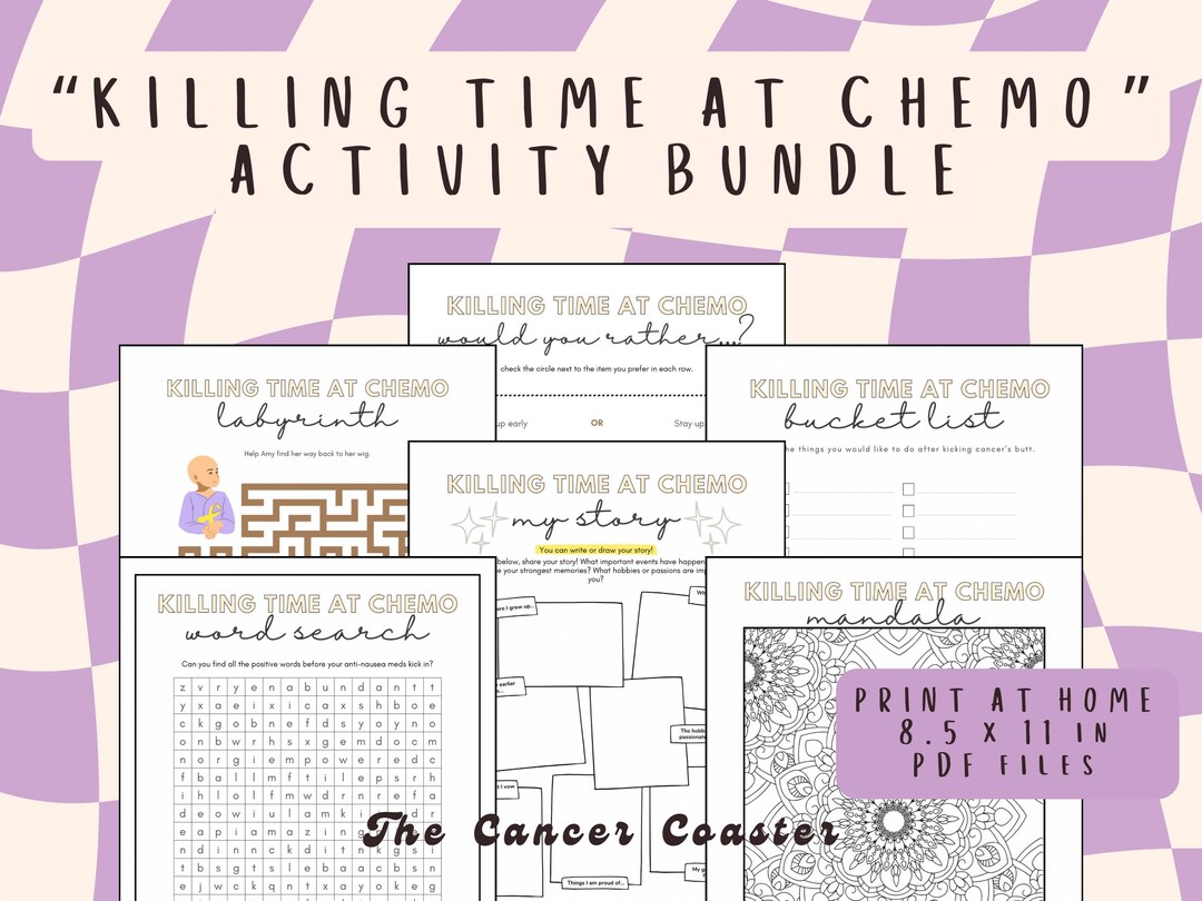 Killing Time at Chemo Activity Bundle | Print at Home | PDF Files ...