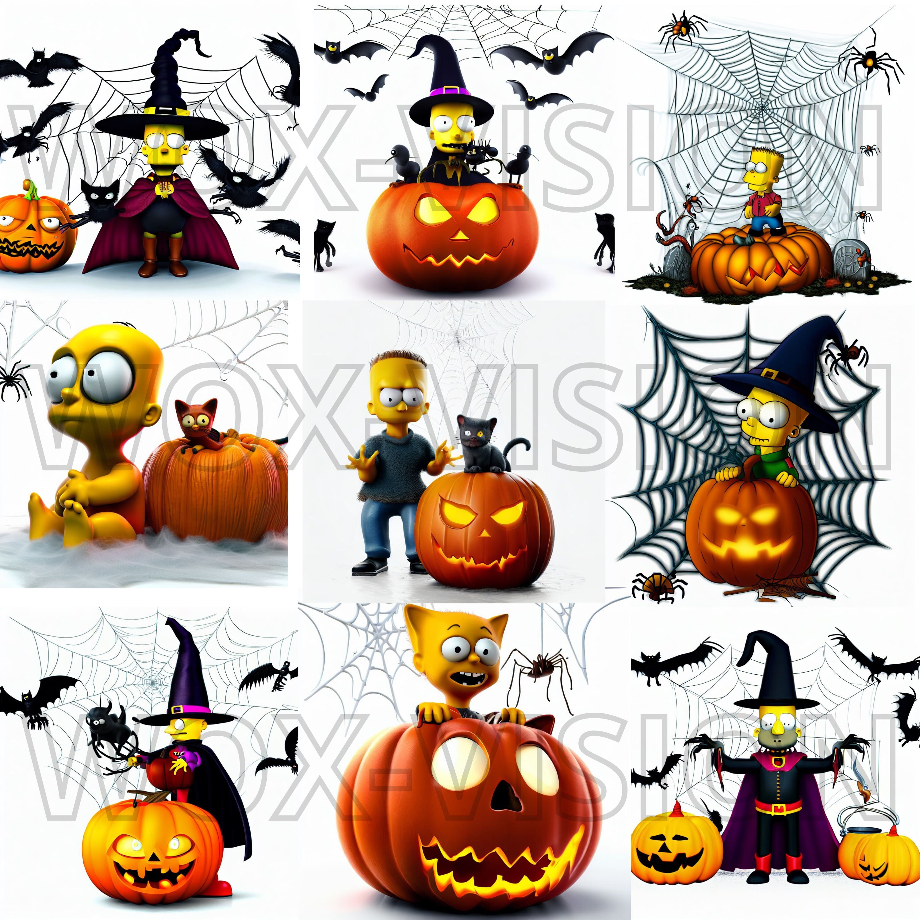 Simpsons Halloween Clipart, Simpsons Sublimation, Springfield ...