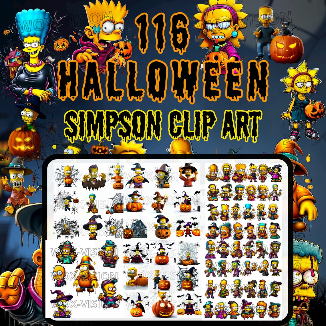 Mega Bundle Halloween , Halloween Clipart , Halloween Alphabet Letters ...