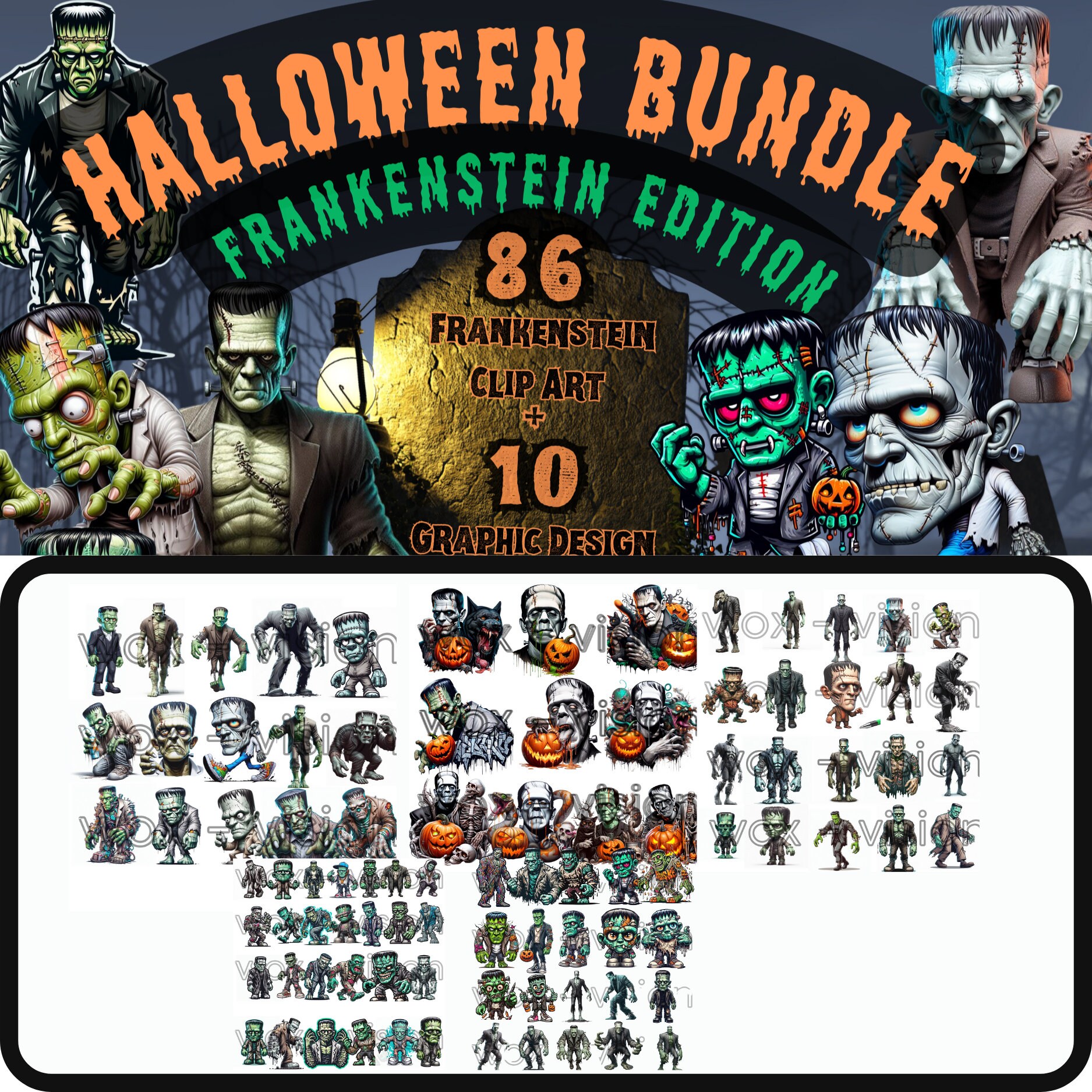 Mega Bundle Halloween , Halloween Clipart , Halloween Alphabet Letters ...